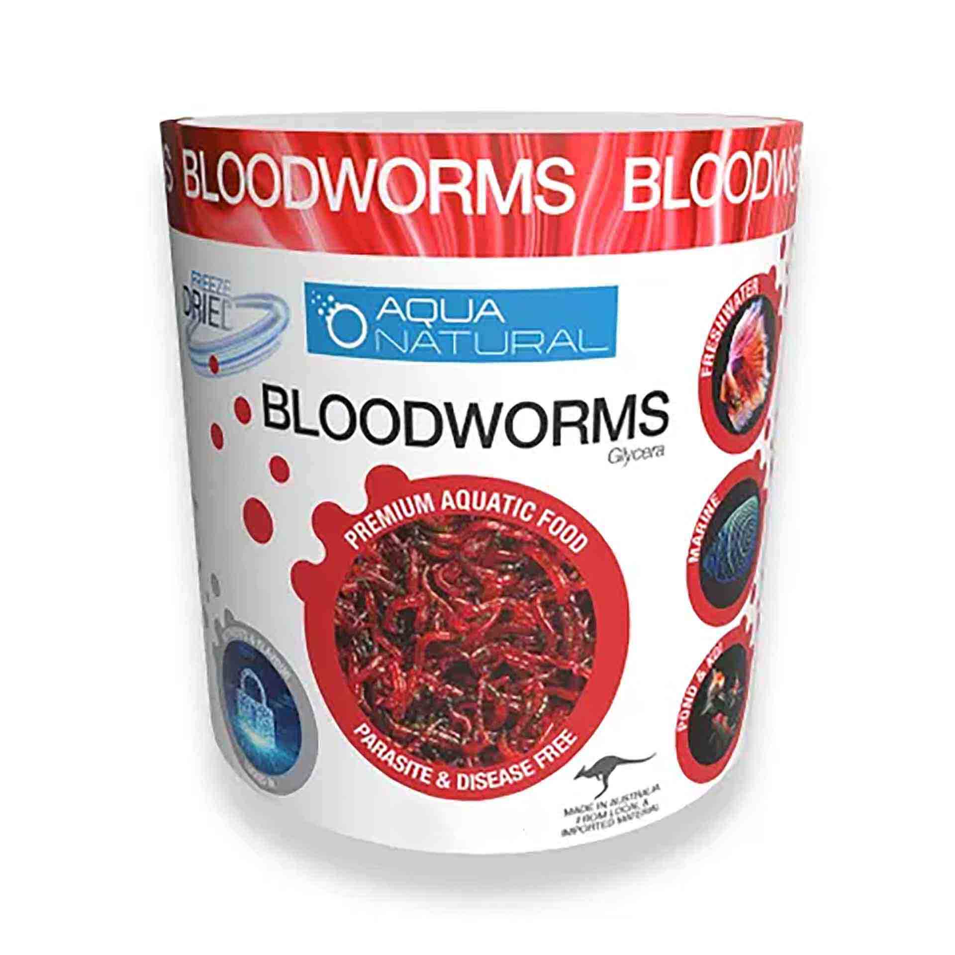 Aqua Natural Freeze Dried Bloodworms 20g – Guppy's Aquarium Products